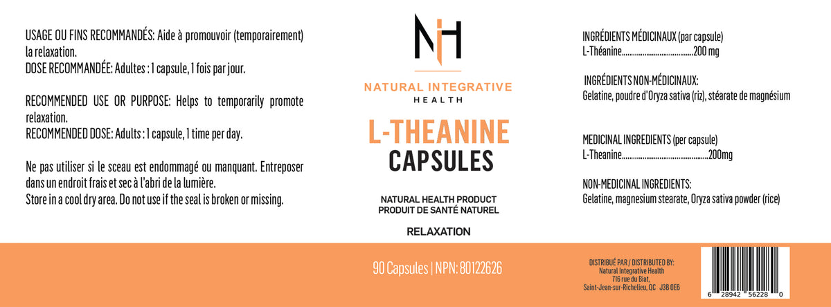 NIH Supplement - L-Theanine (90 caps) – Zone Nutrition