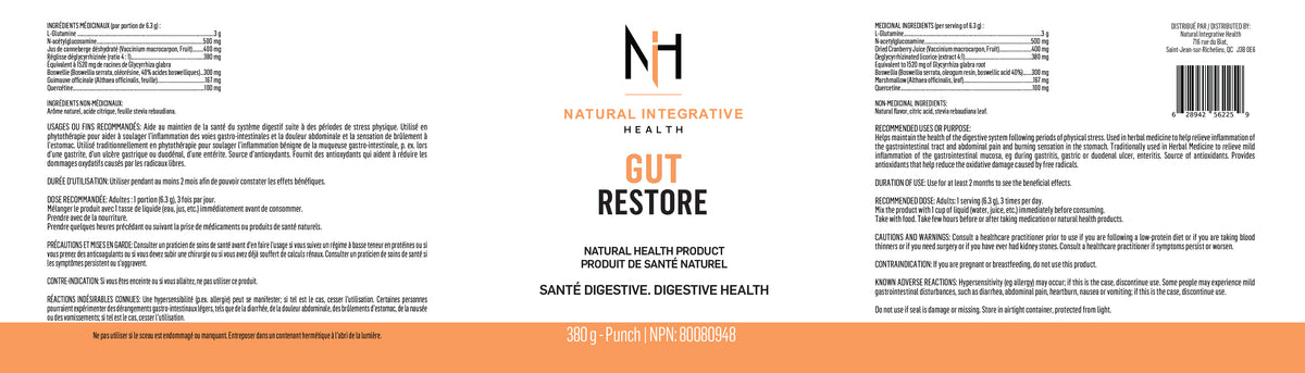 NIH Supplement - Gut Restore (300g) – Zone Nutrition