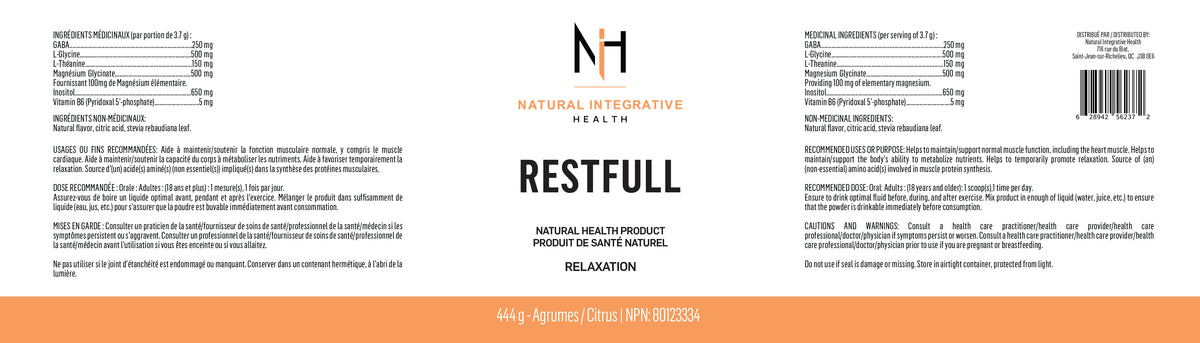 NIH Supplement - RestFull (444g) – Zone Nutrition