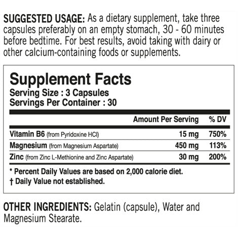 TESTED NUTRITION ZMA (90 caps) – Zone Nutrition